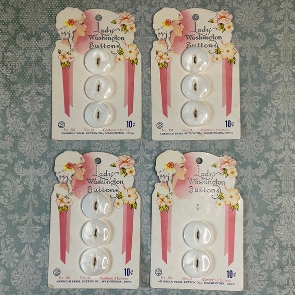 Lady Washington Buttons | Other | Lady Washington Buttons Lot Of 4 ...